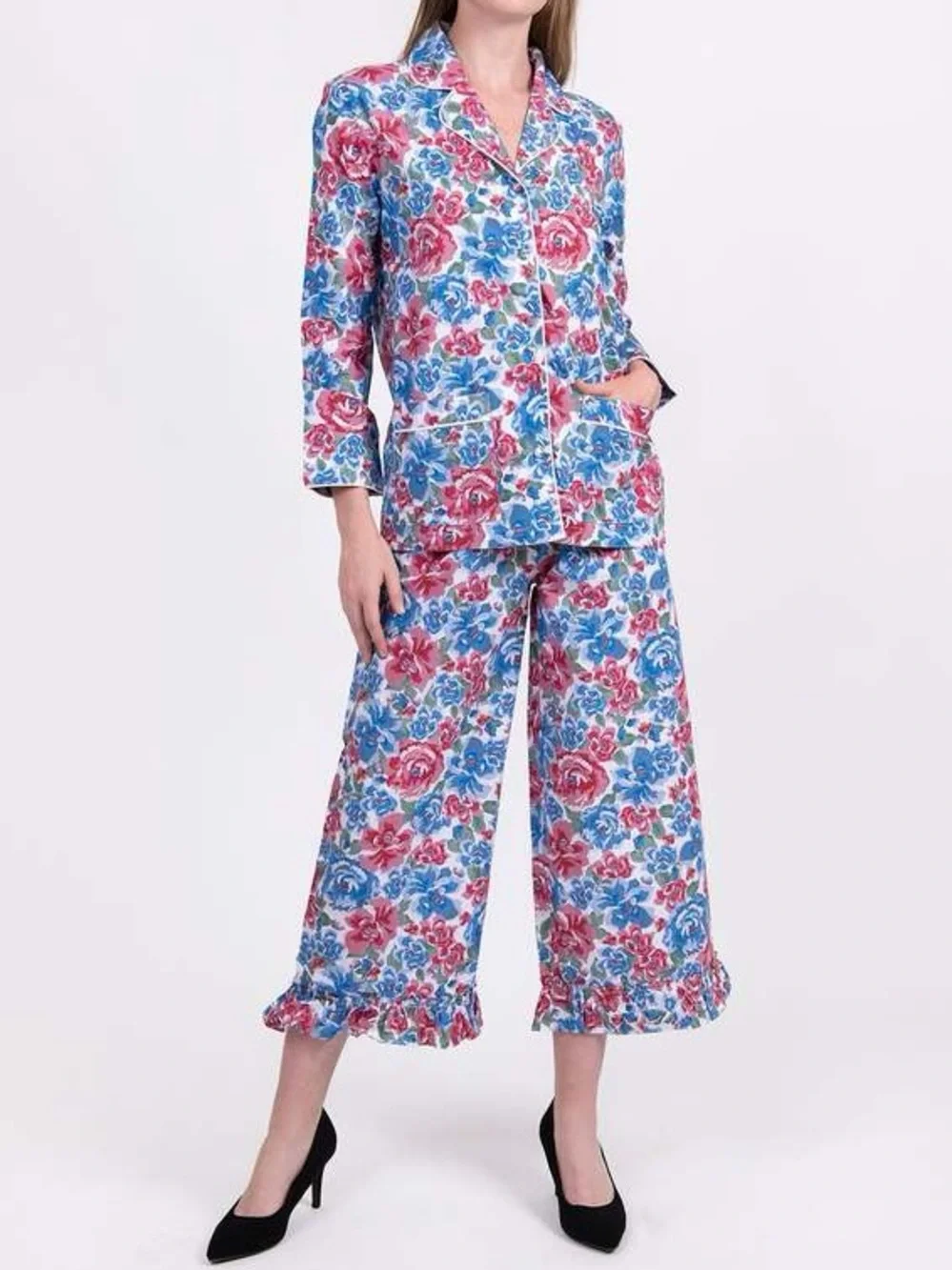 Batsheva | Intimates & Sleepwear | Batsheva Large 0 Cotton Blue Pink ...
